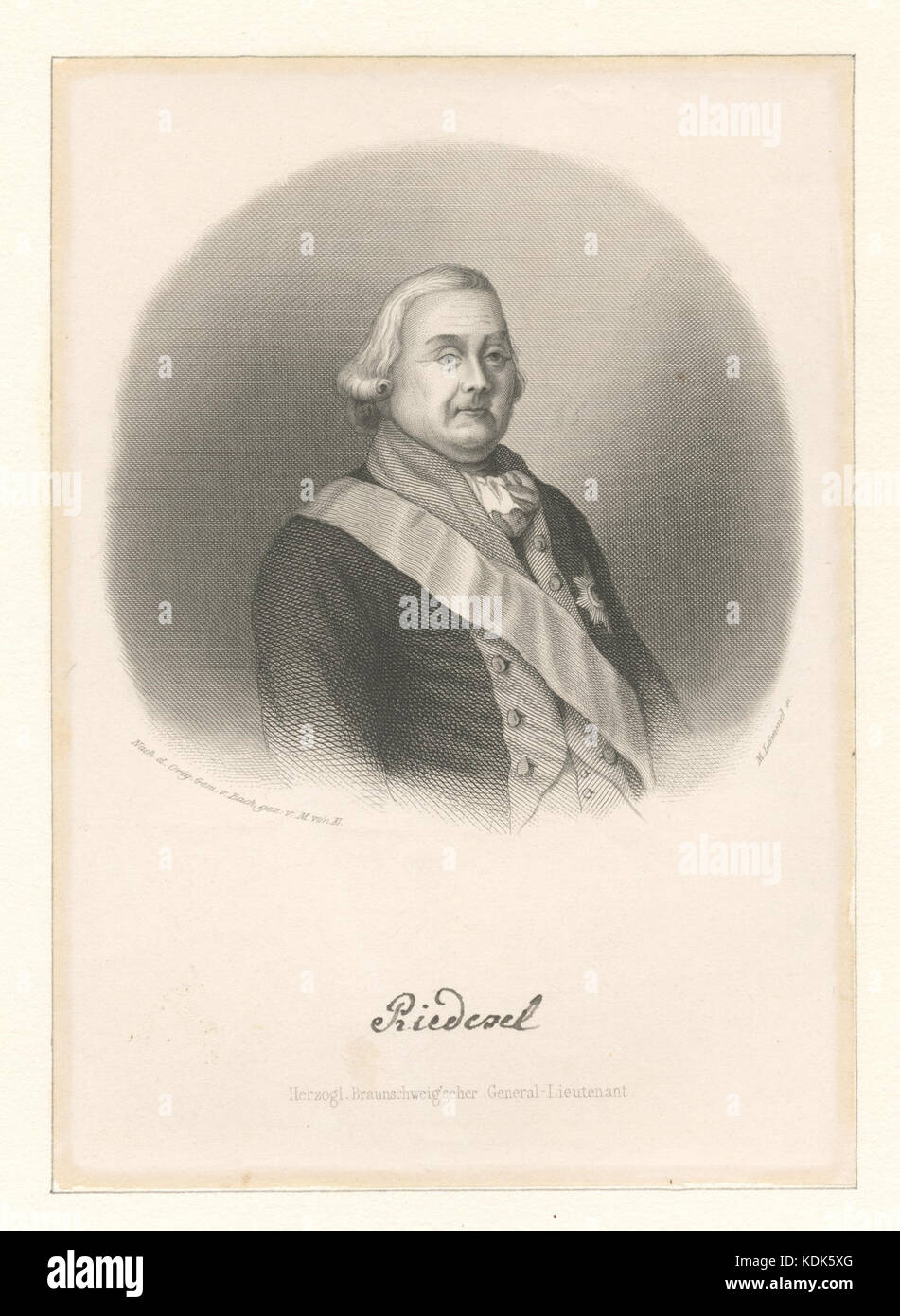 A historical image of Riedesel, a notable figure from history, captured ...