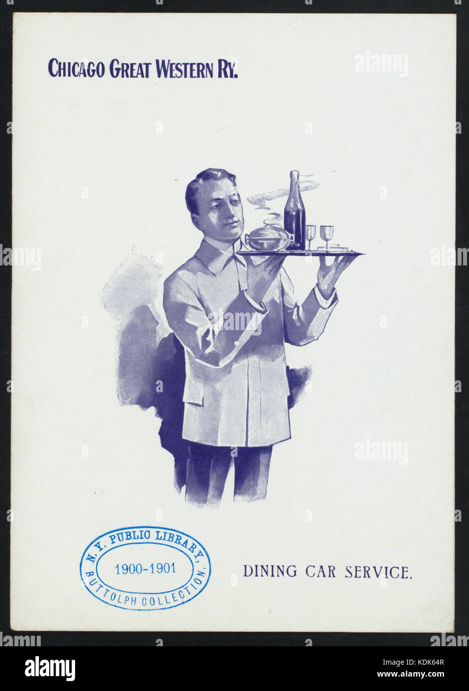 MENU (held by) CHICAGO GREAT WESTERN RY. (at) DINING CAR SERVICE (RR ...