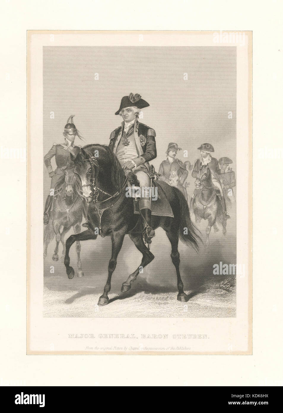 A portrait of Major General Baron Steuben, a key military figure who ...