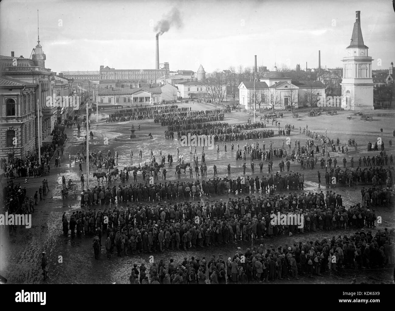 An image from April 6, 1918, showing a Red Guard (Punavankeja) group in ...