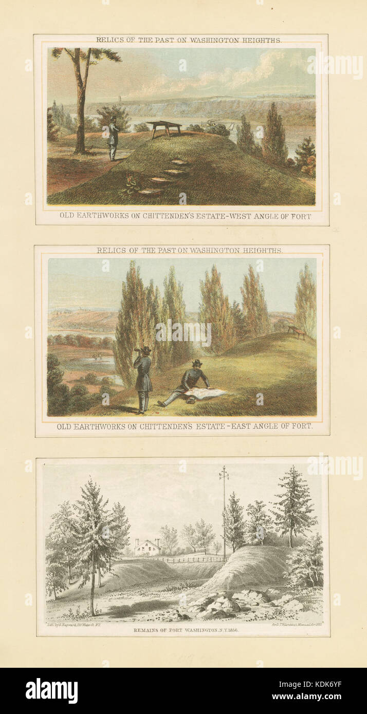 Old earthworks on Chittenden's estate west angle of fort; Old eathworks ...