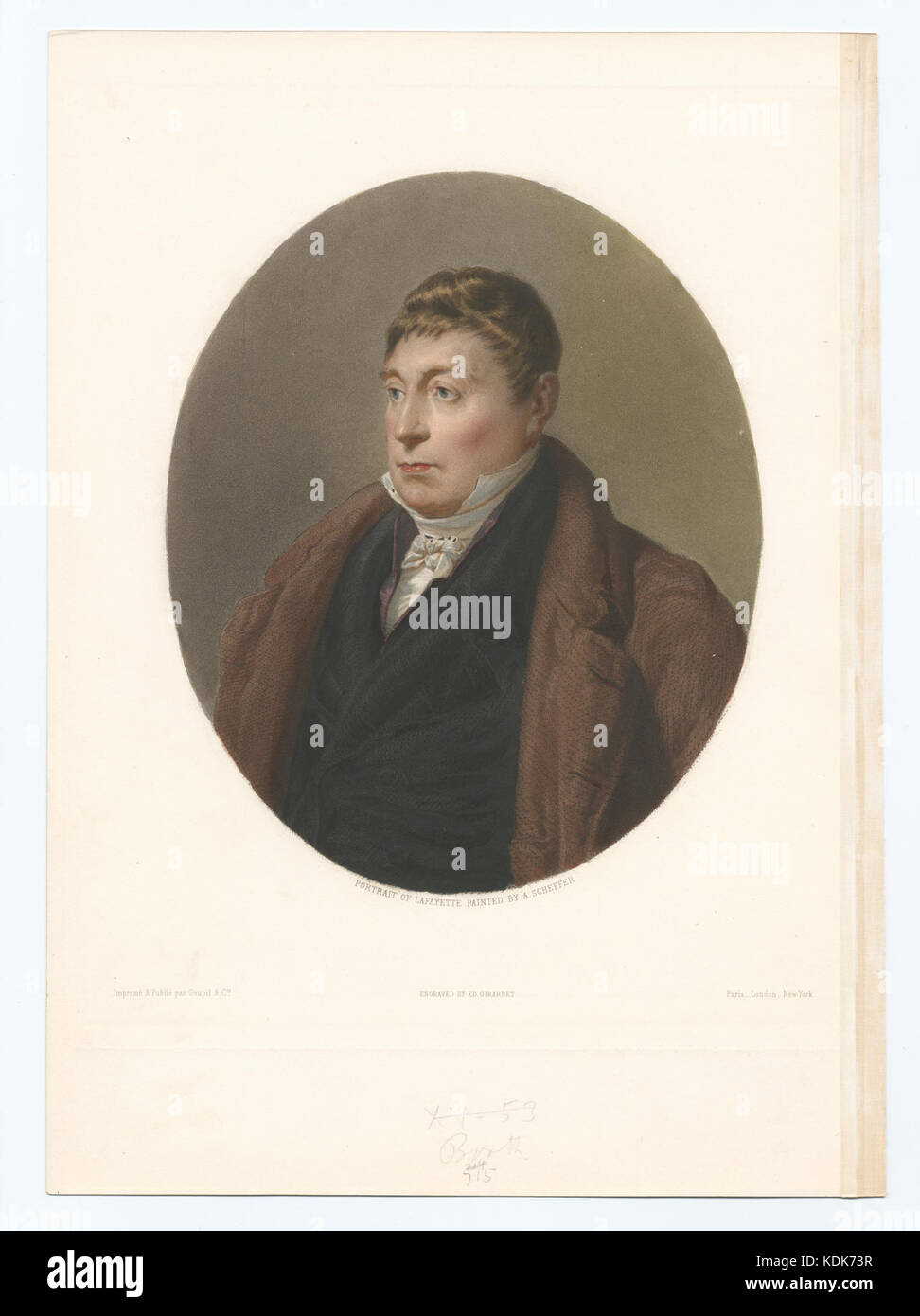 Portrait of LaFayette painted by A. Scheffer (NYPL b13476046 EM11397 ...