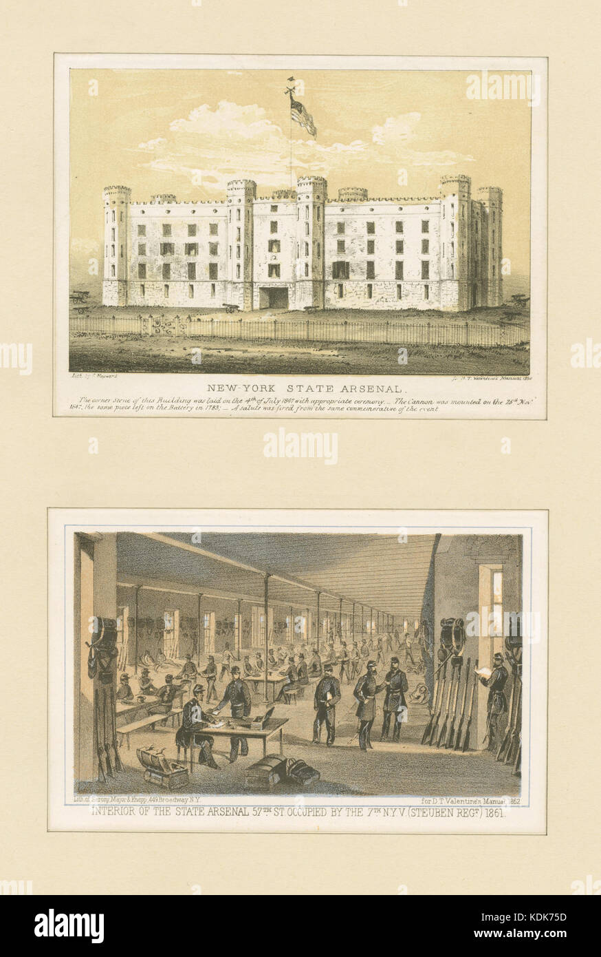 This photograph captures the interior of the New York State Arsenal on ...