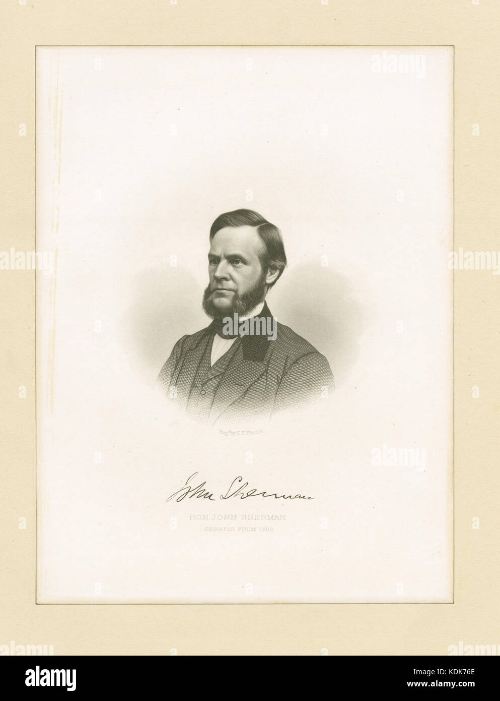 Hon. John Sherman Senator from Ohio (NYPL b13476047 424500 Stock Photo ...