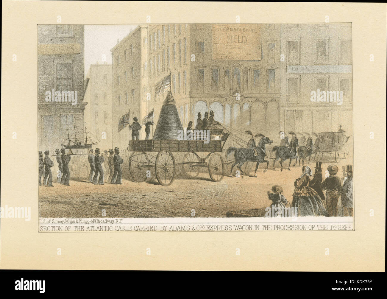 Section of the Atlantic Cable carried by Adams & Co. Express Wagon in ...