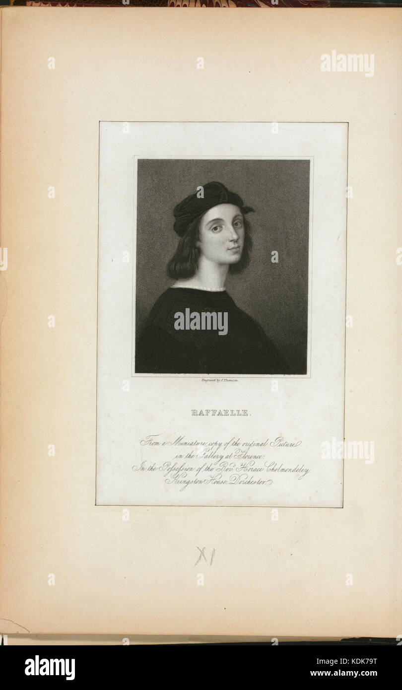 This portrait, known as 'Raffaelle,' is a classic depiction from the ...