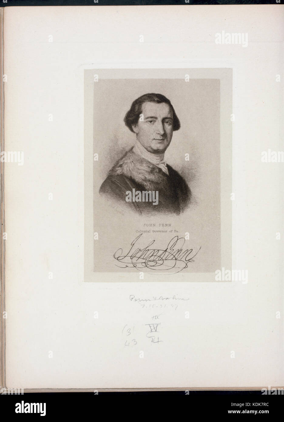 John Penn, colonial governor of Pa (NYPL Hades 257752 EM14564 Stock ...