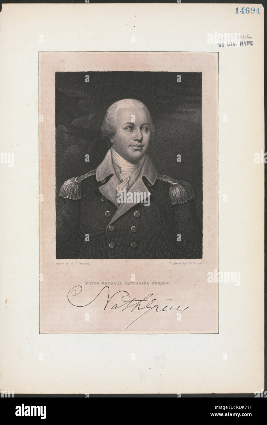 Nathaniel greene major general hi-res stock photography and images - Alamy