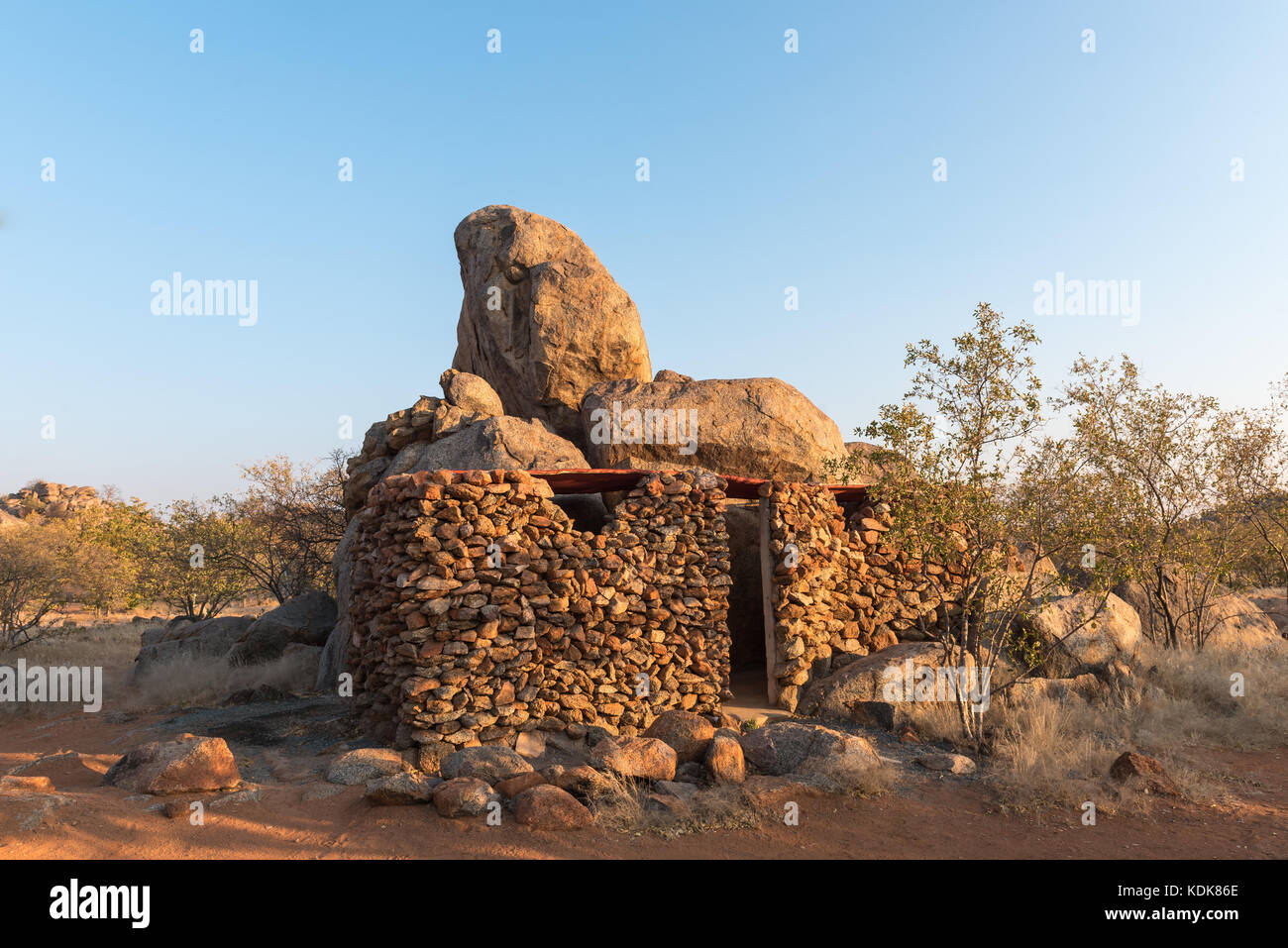 HOADA, NAMIBIA - JUNE 28, 2017: The toilets and showers at the Hoada ...