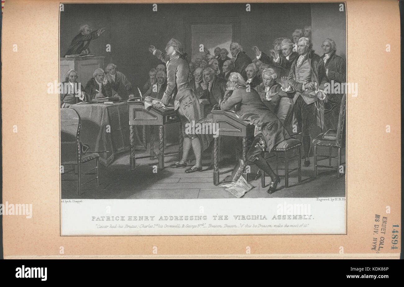 Patrick Henry addressing the Virginia Assembly (NYPL Hades 256572 ...