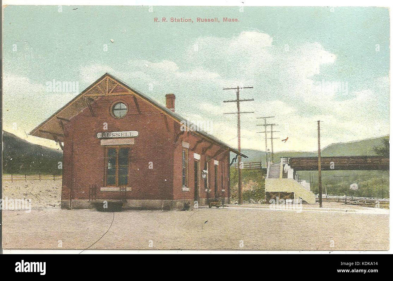 Russell station postcard Stock Photo - Alamy