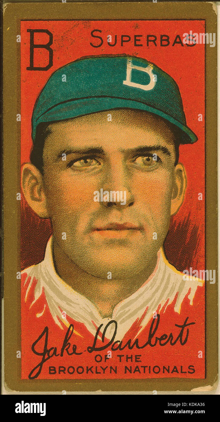 Jake Daubert Baseball Card Stock Photo - Alamy