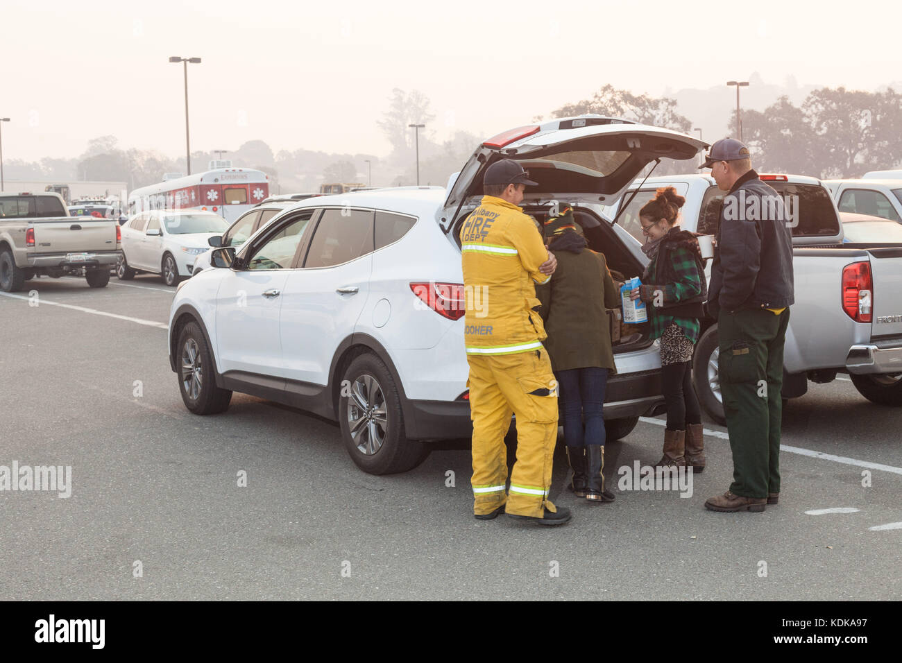 Santa Rosa, California, USA. 13th Oct, 2017. Saree Robinson and Sarah ...