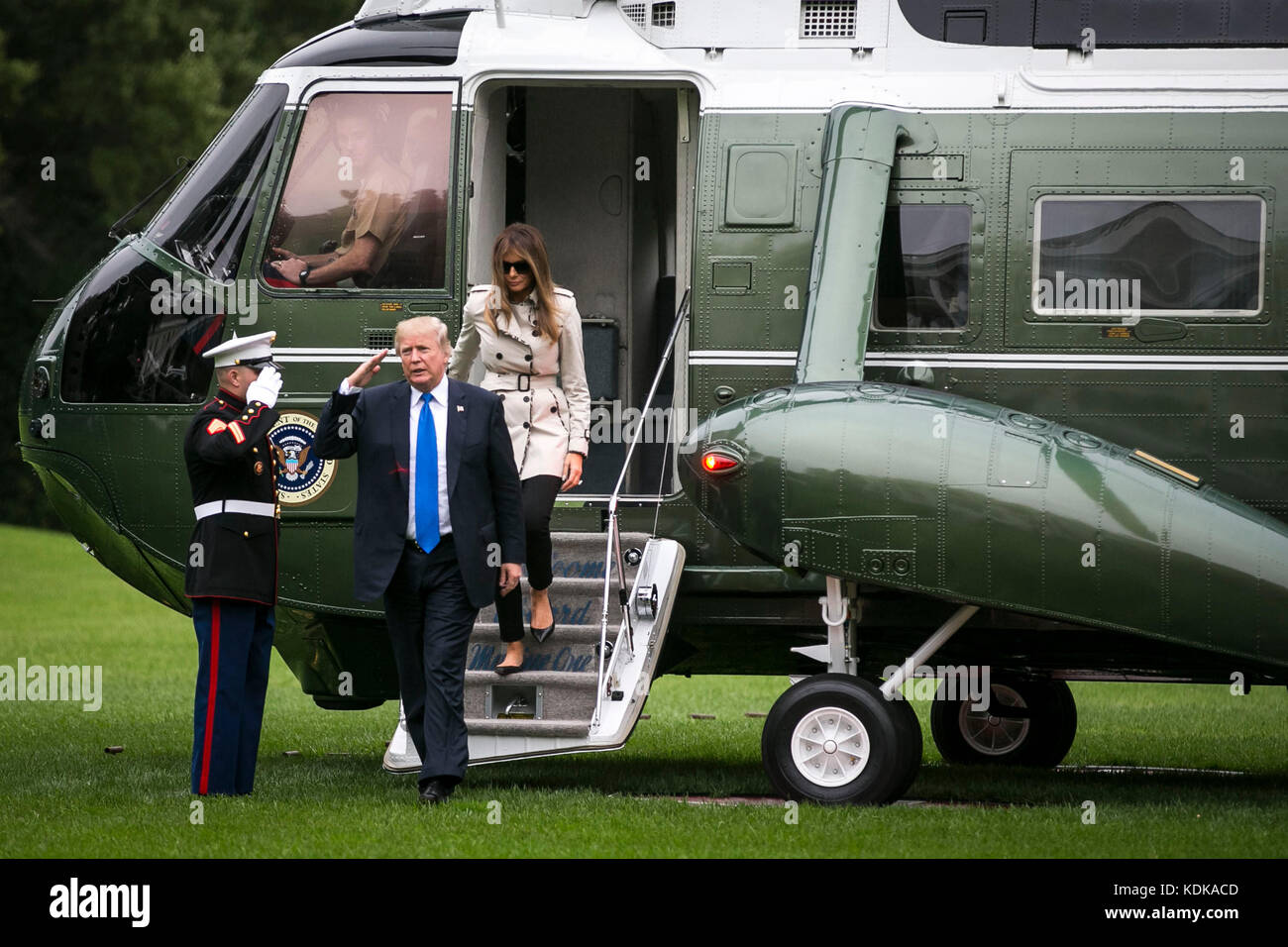 United States President Donald J. Trump and first lady Melania Trump ...