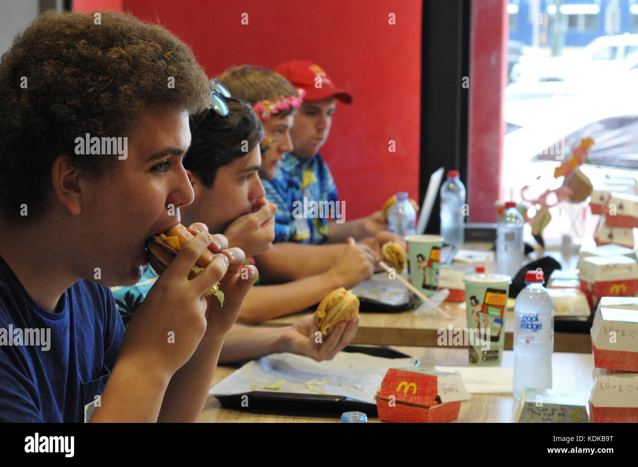 Townsville, Australia,. 14th October, 2017. Big Mac eating contest ...