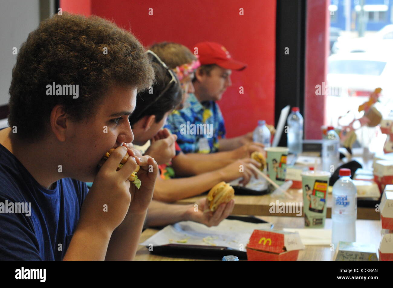 Townsville, Australia,. 14th October, 2017. Big Mac eating contest ...