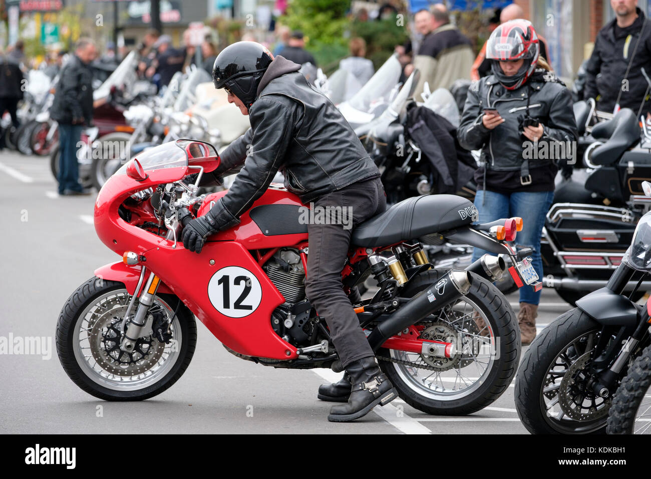 Port Dover, Ontario, Canada, 13th October 2017. Thousands of ...