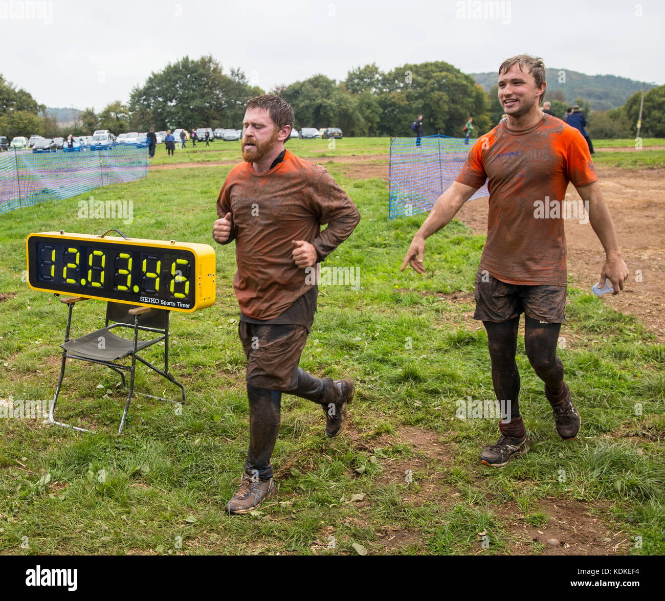 East Budleigh, Devon, 14th Oct 17 Competitors make it to the finish ...