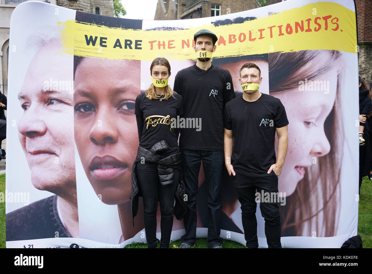London, UK. 14th October, 2017. The A21 hosted Walk For Freedom on ...