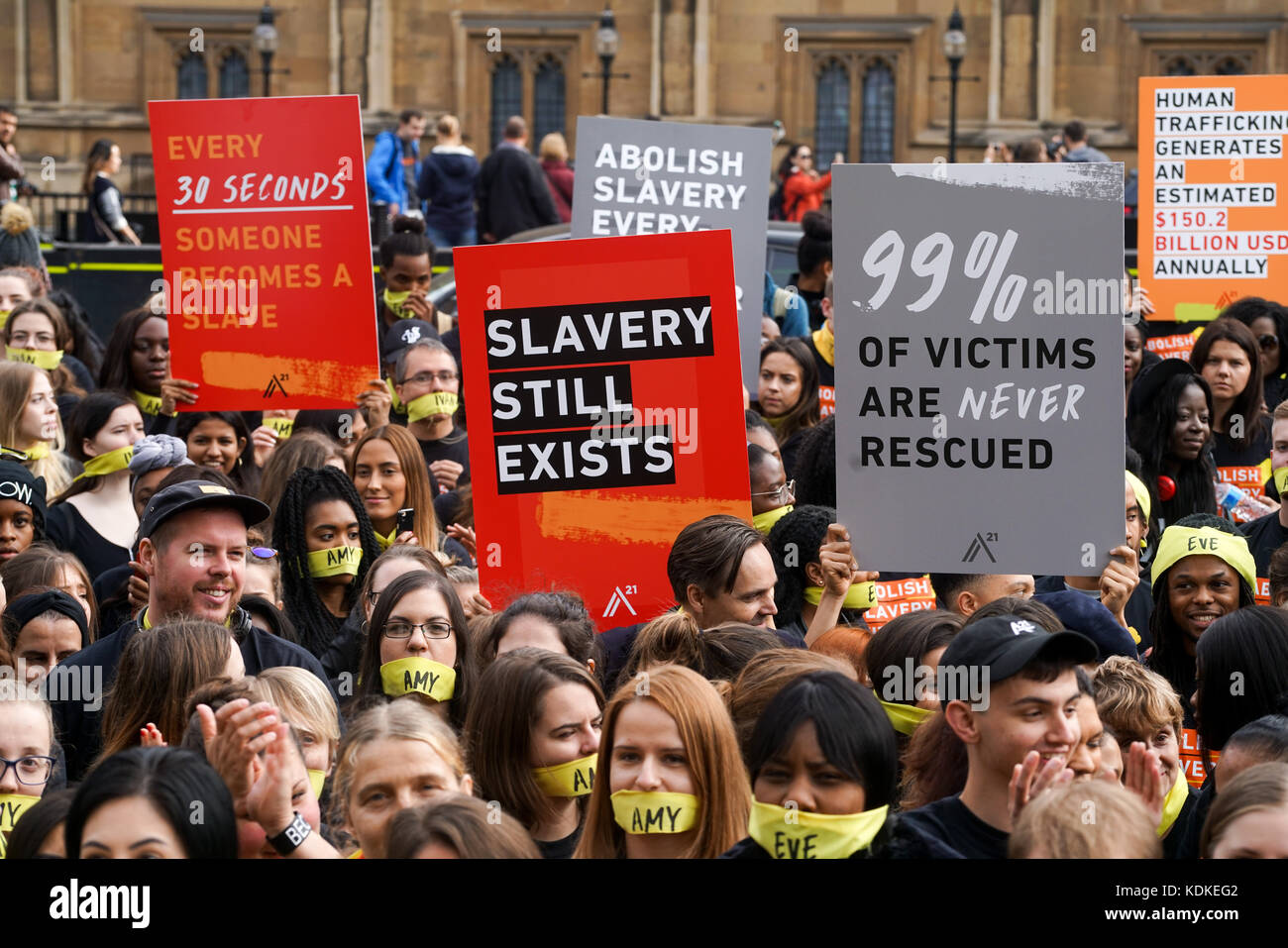 London, UK. 14th October, 2017. The A21 hosted Walk For Freedom on ...