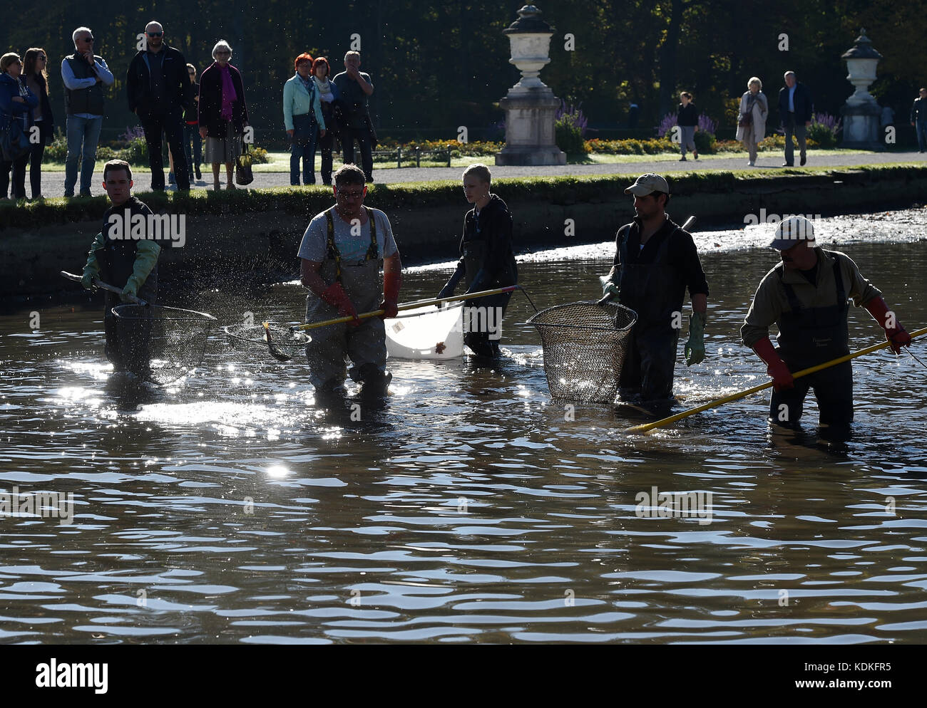 Munich, Germany. 14th Oct, 2017. Fisherman standing during the ...