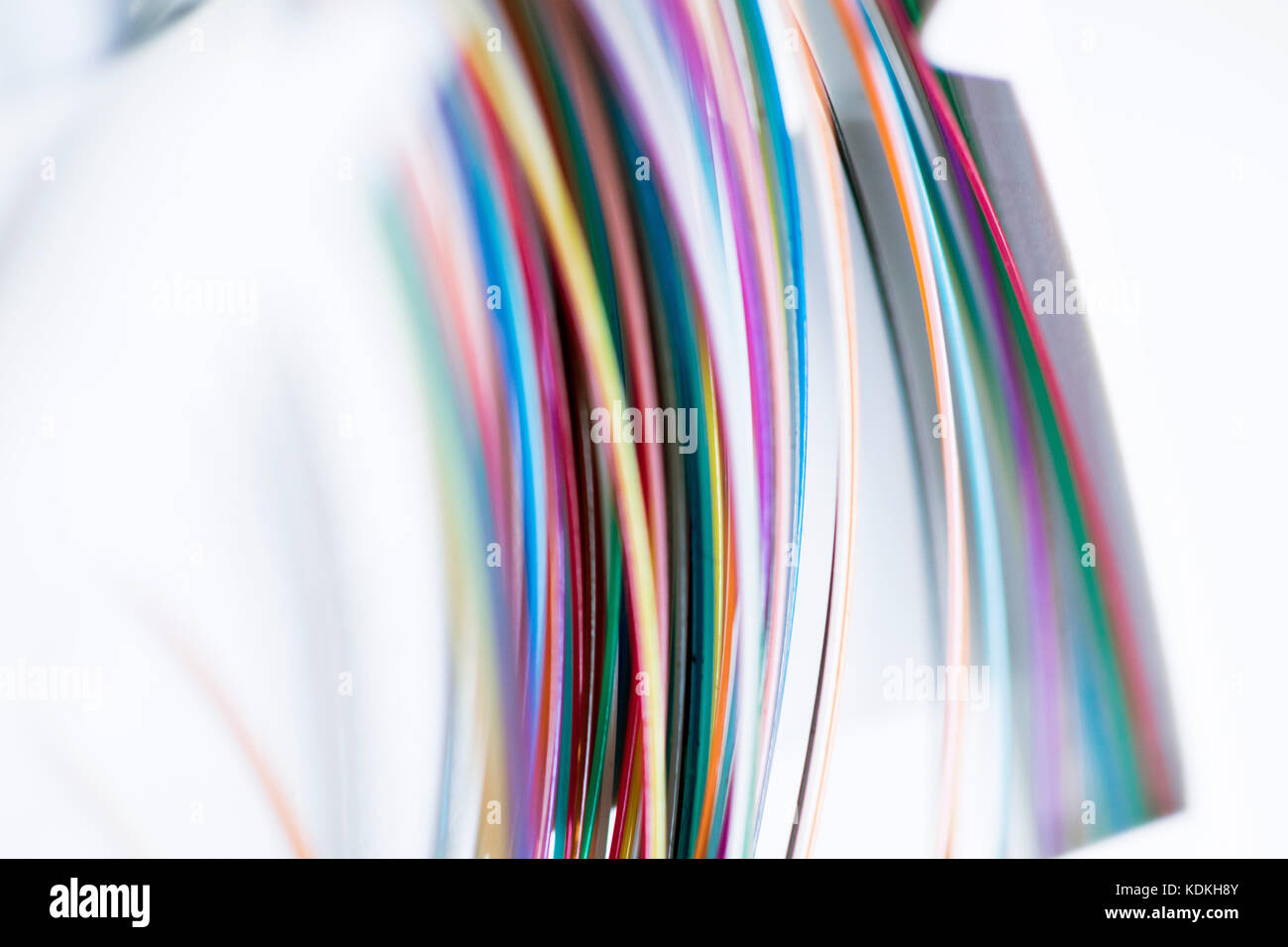 Picture of glass fiber cables in many colours taken in Dusseldorf ...