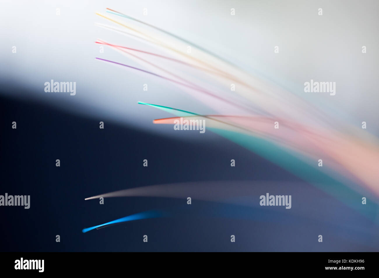 Picture of glass fiber cables in many colours taken in Dusseldorf ...
