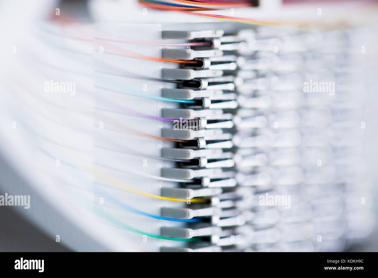 Picture of glass fiber cables in many colours taken in Dusseldorf ...