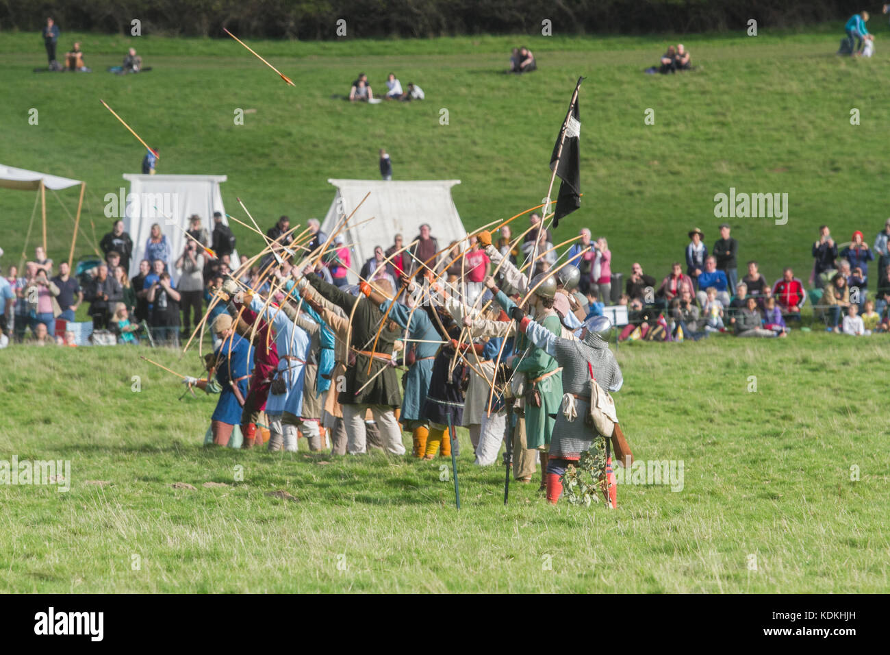 Hastings, UK. 14th October, 2017. A historical re-enactment of the ...
