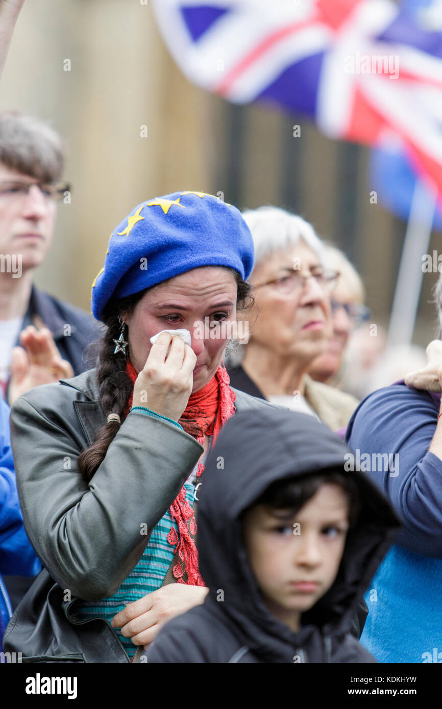 Uk and european union and crying hi-res stock photography and images ...