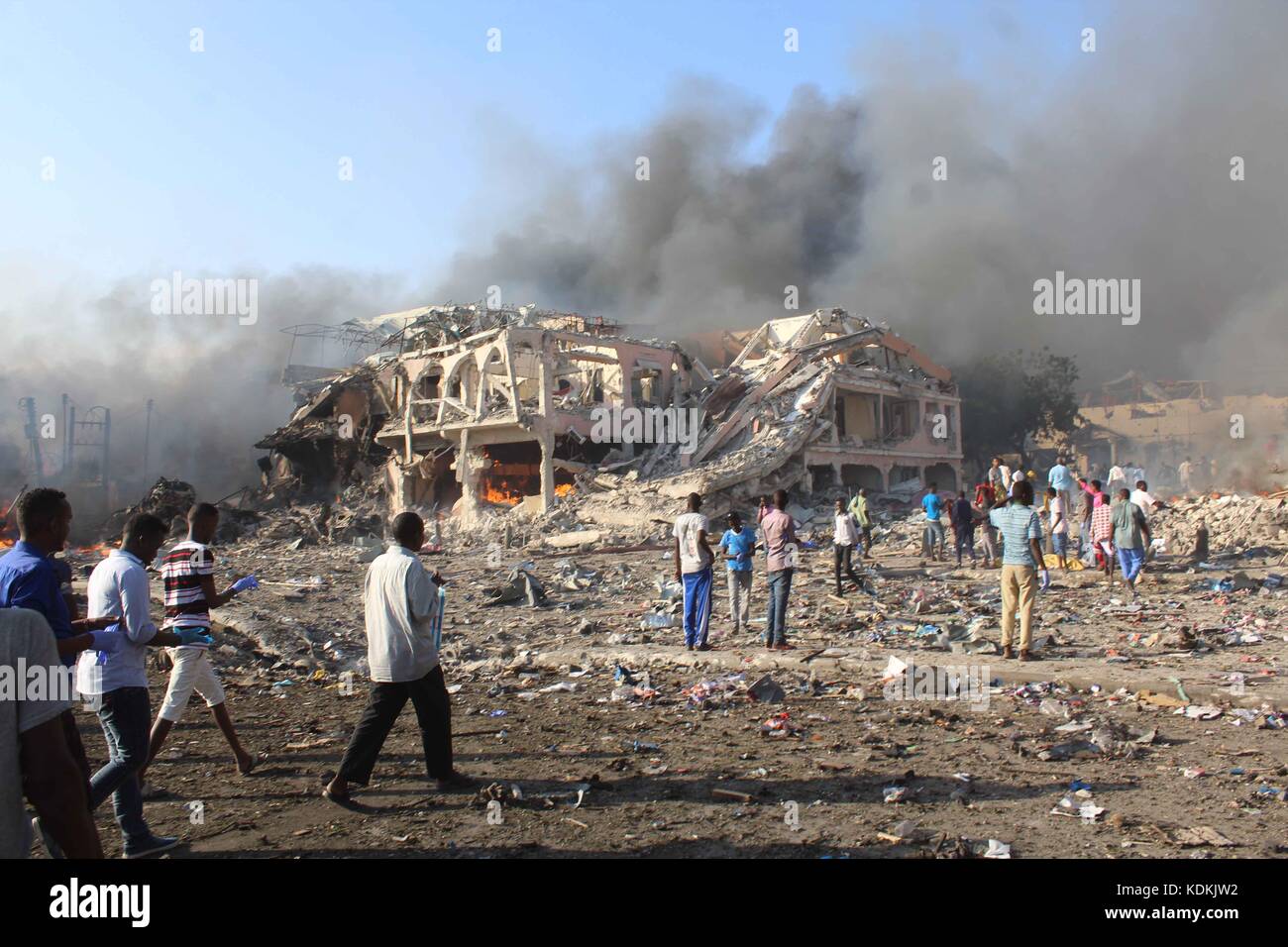 Mogadishu. 14th Oct, 2017. Photo taken on Oct. 14, 2017 shows the ...