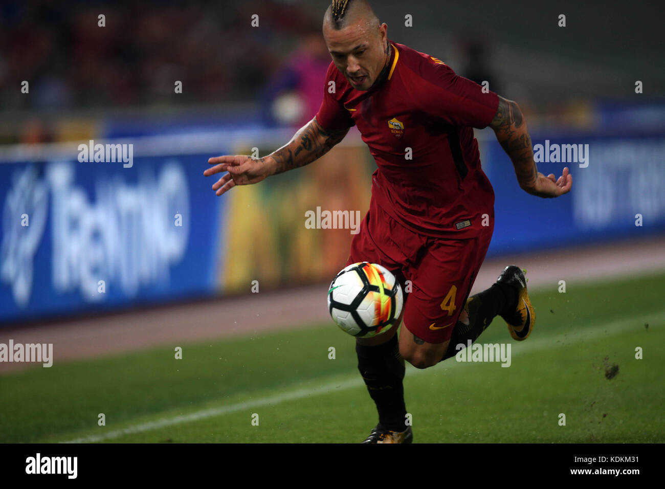 ROME, ITALY - Olimpic stadium, 14 october 2017 : Nainggolan in action ...