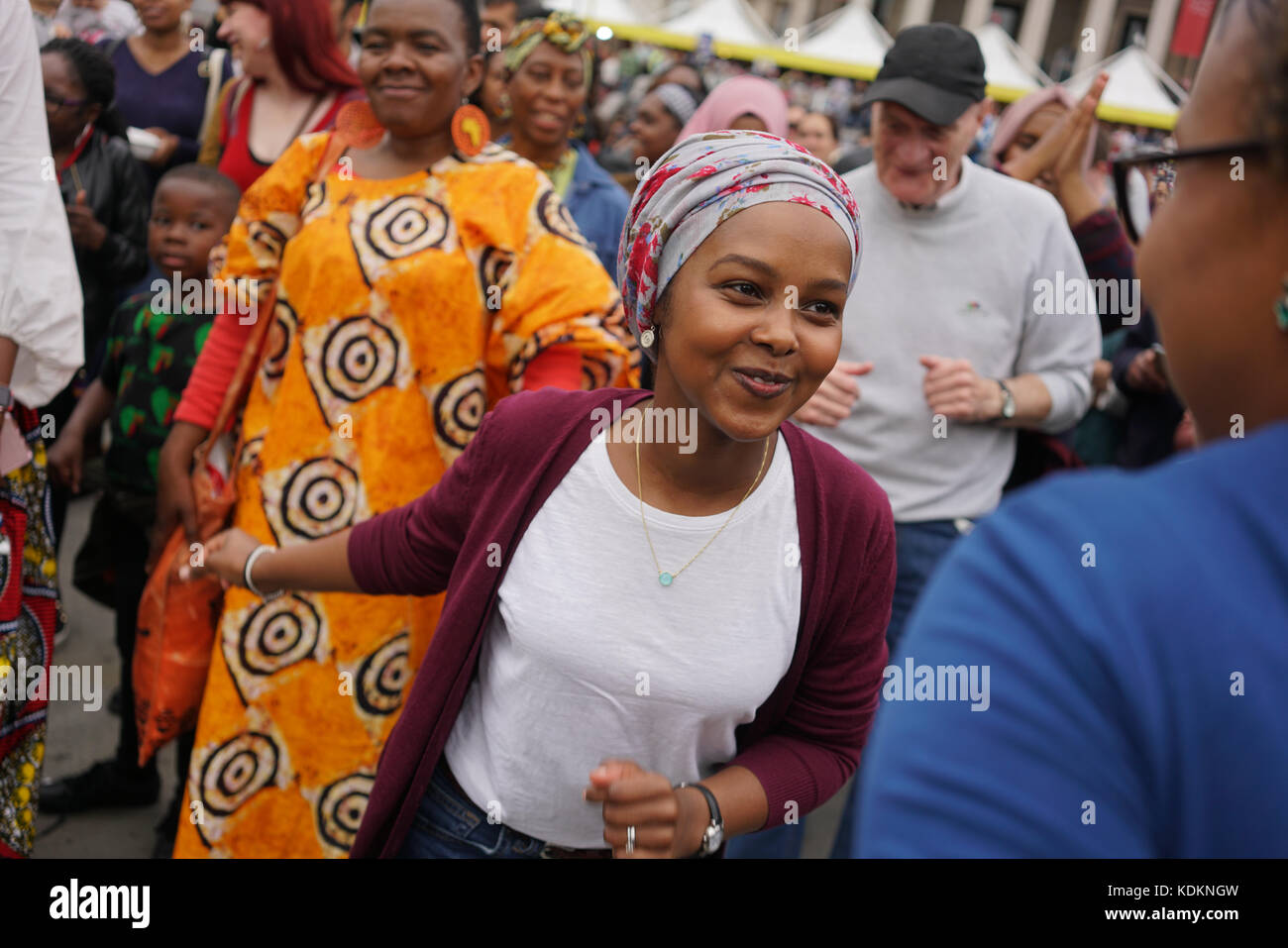 London, UK. 14th Oct, 2017. London residents participate in the Africa ...