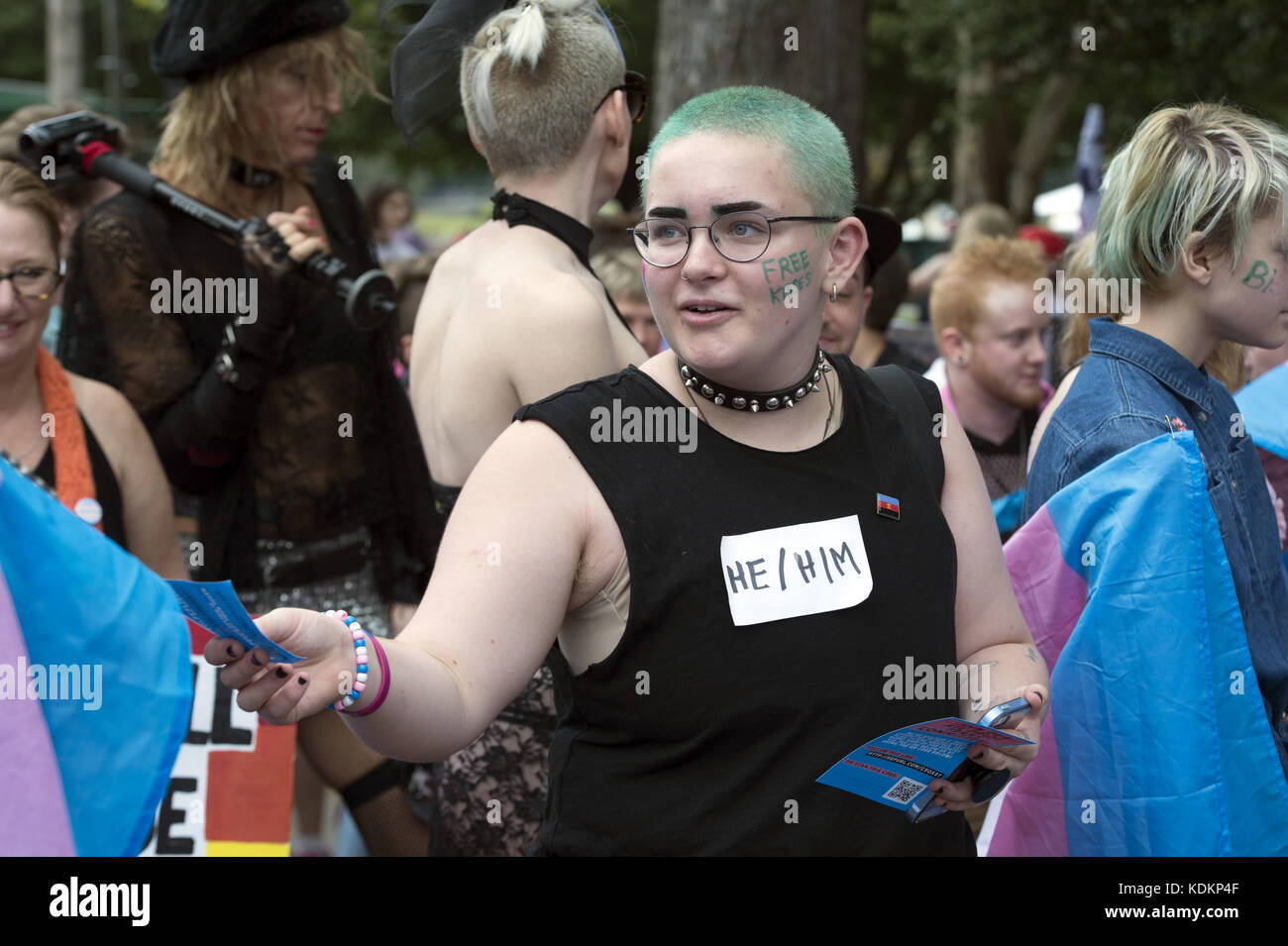 Atanta, GA, USA. 14th Oct, 2017. Transgender Pride march in midtown ...