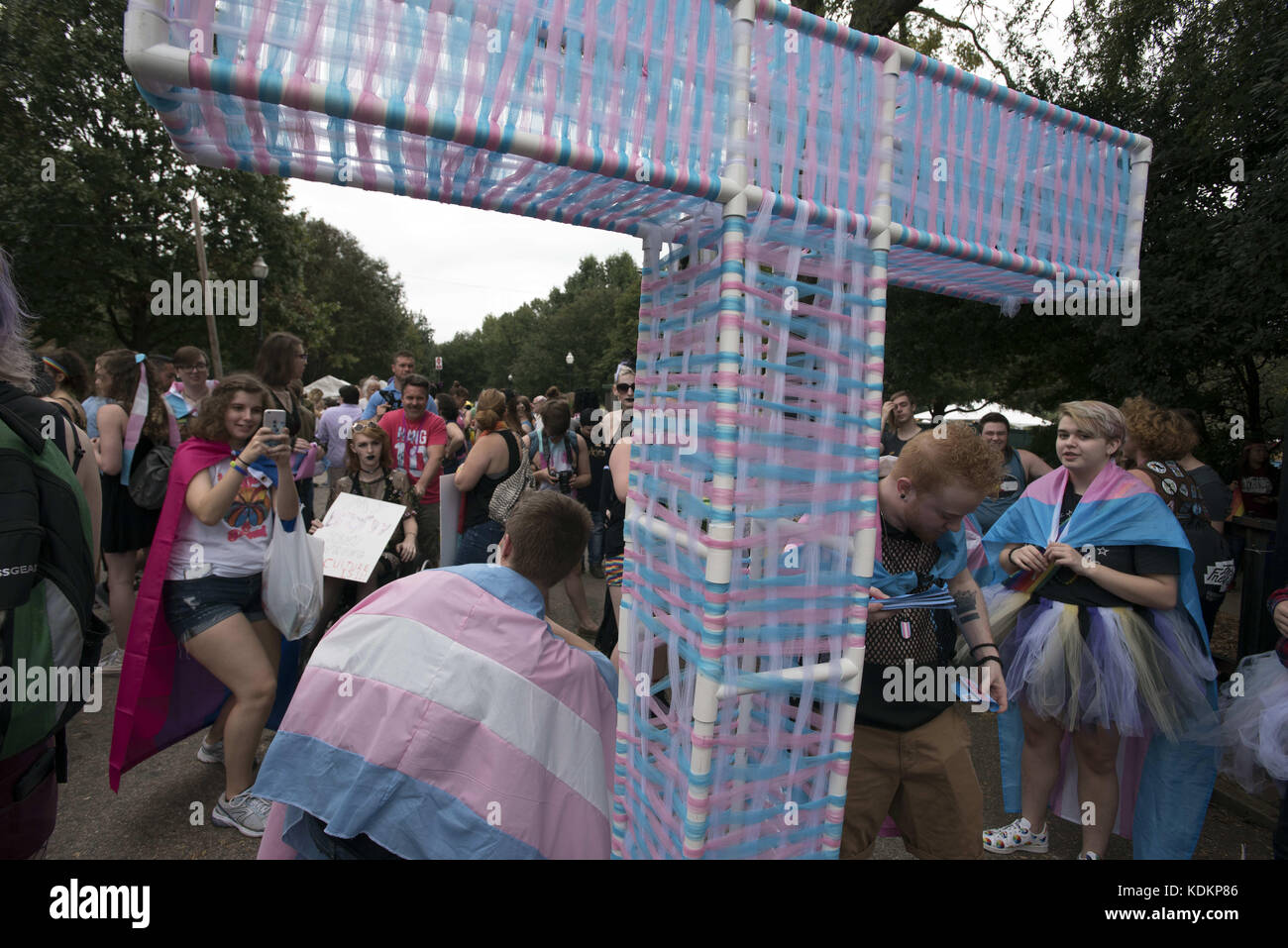 Atanta, GA, USA. 14th Oct, 2017. Transgender Pride march in midtown ...