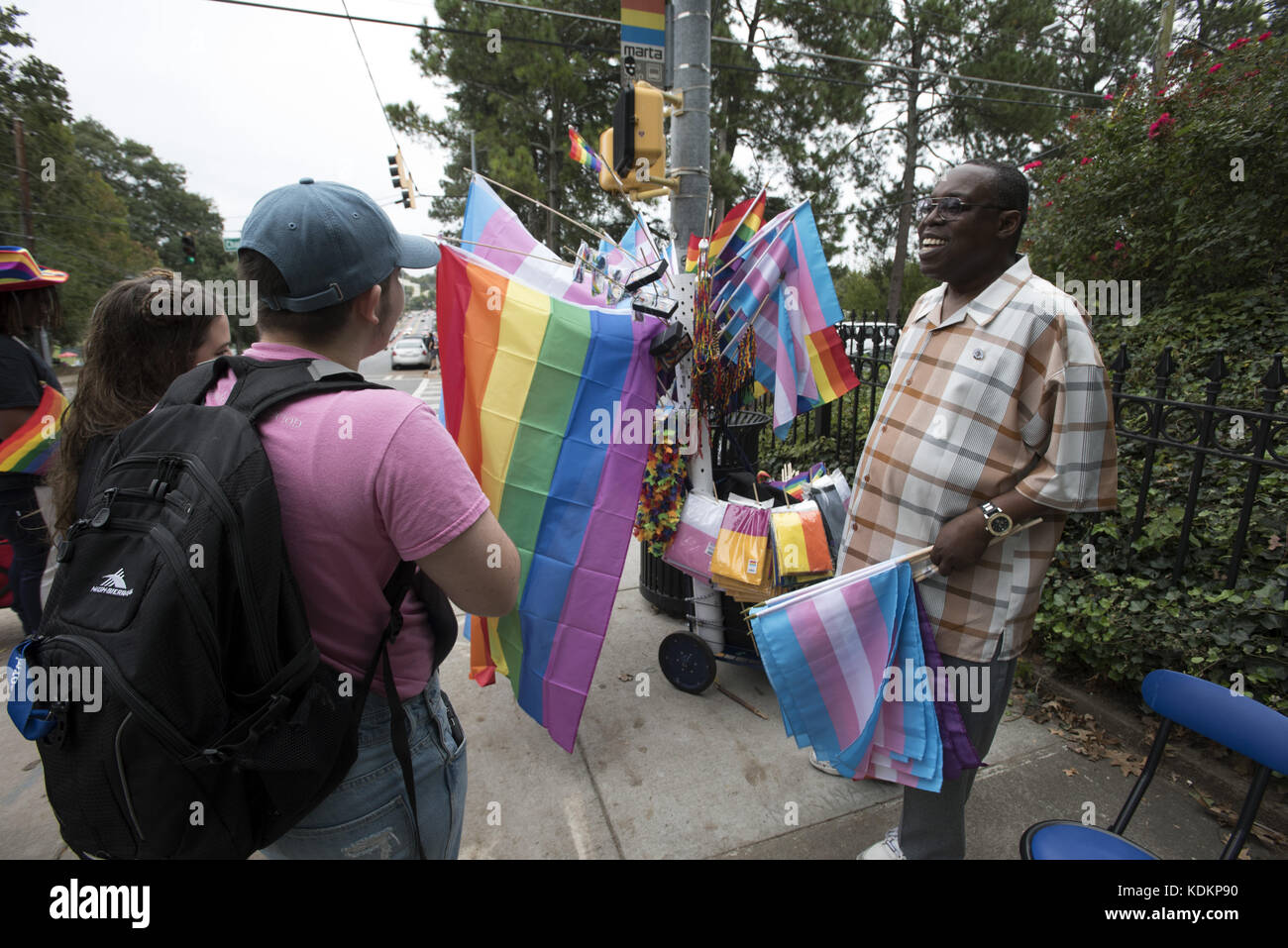 Atanta, GA, USA. 14th Oct, 2017. Transgender Pride march in midtown ...