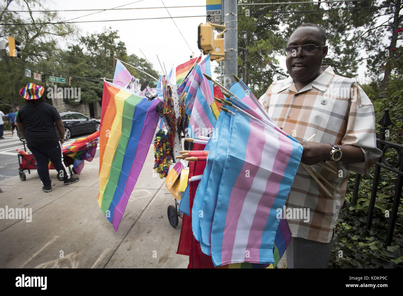 Atanta, GA, USA. 14th Oct, 2017. Transgender Pride march in midtown ...