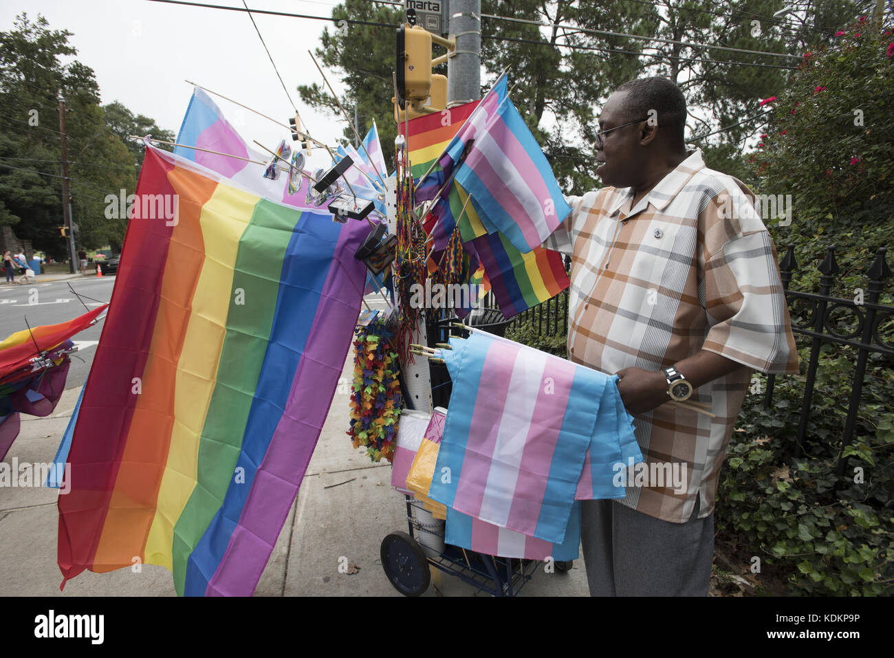 Atanta, GA, USA. 14th Oct, 2017. Transgender Pride march in midtown ...