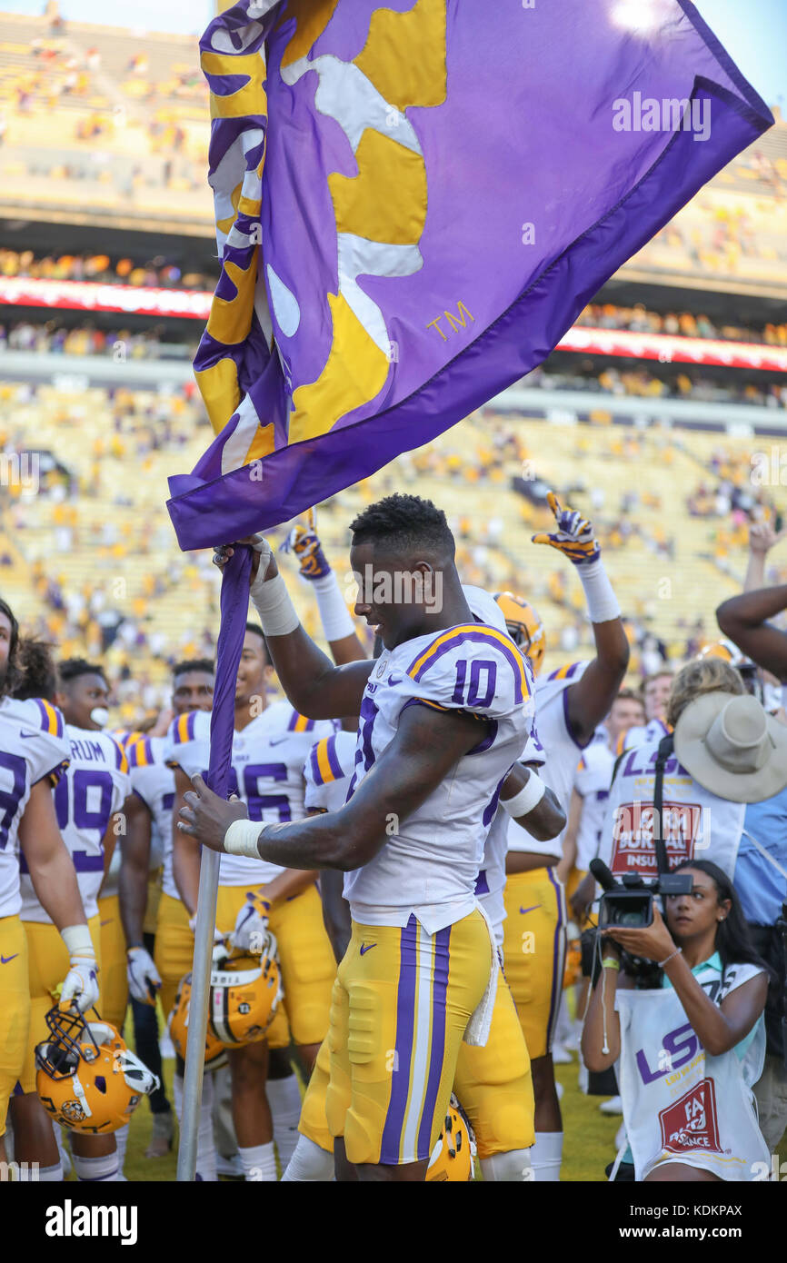 Baton Rouge, LA, USA. 14th Oct, 2017. LSU's Stephen Sullivan #10 ...