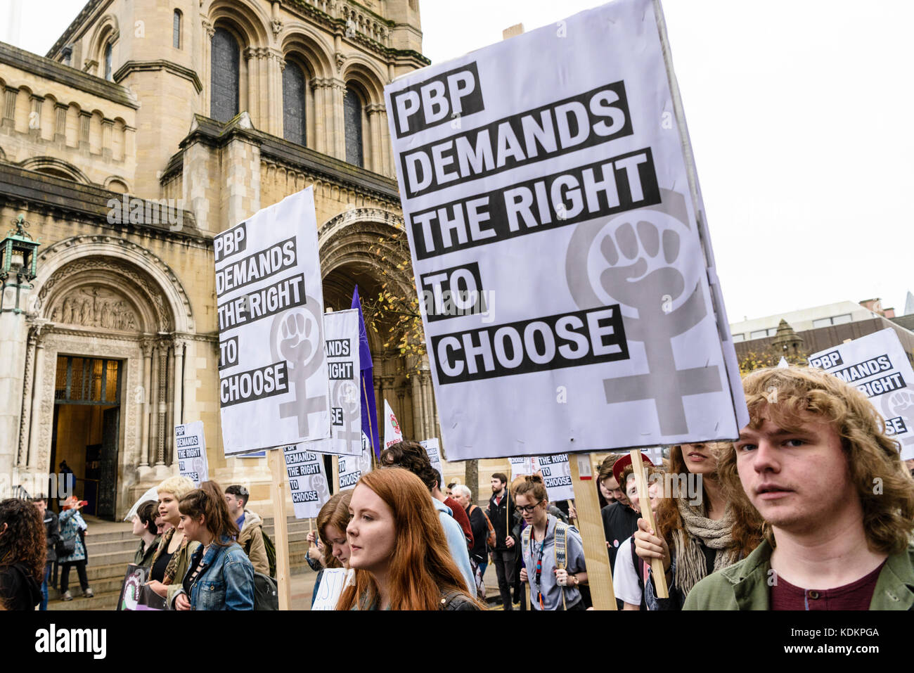 Belfast, Northern Ireland. 14/10/2017 - Rally For Choice hold a parade ...