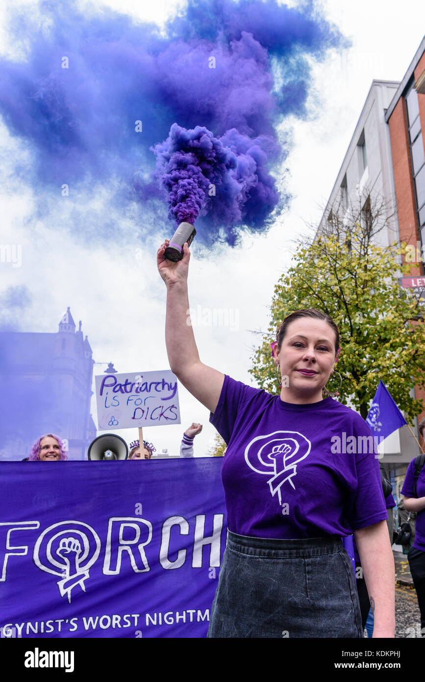 Belfast, Northern Ireland. 14/10/2017 - Rally For Choice hold a parade ...