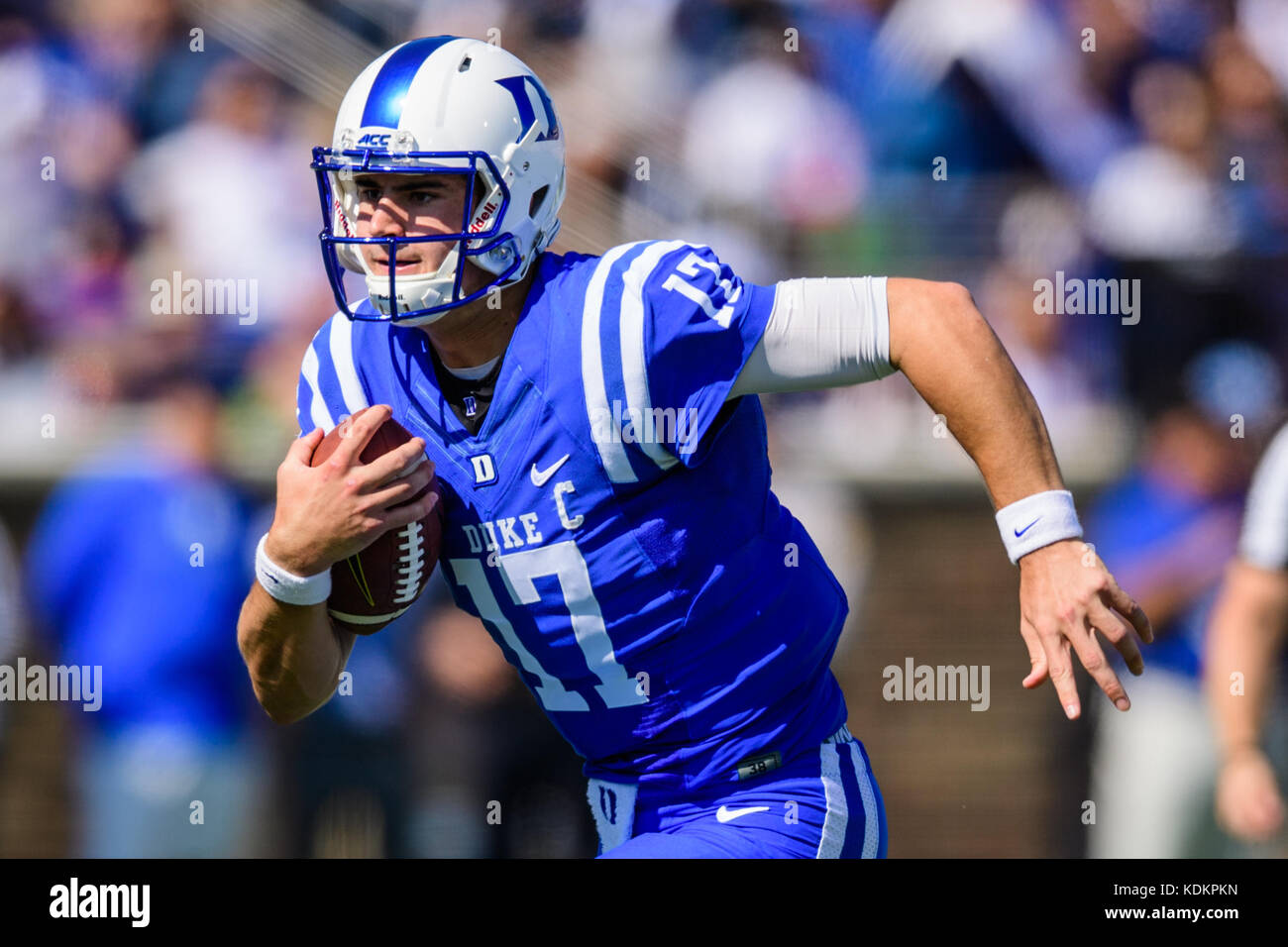Duke quarterback Daniel Jones (17) during the NCAA college football ...