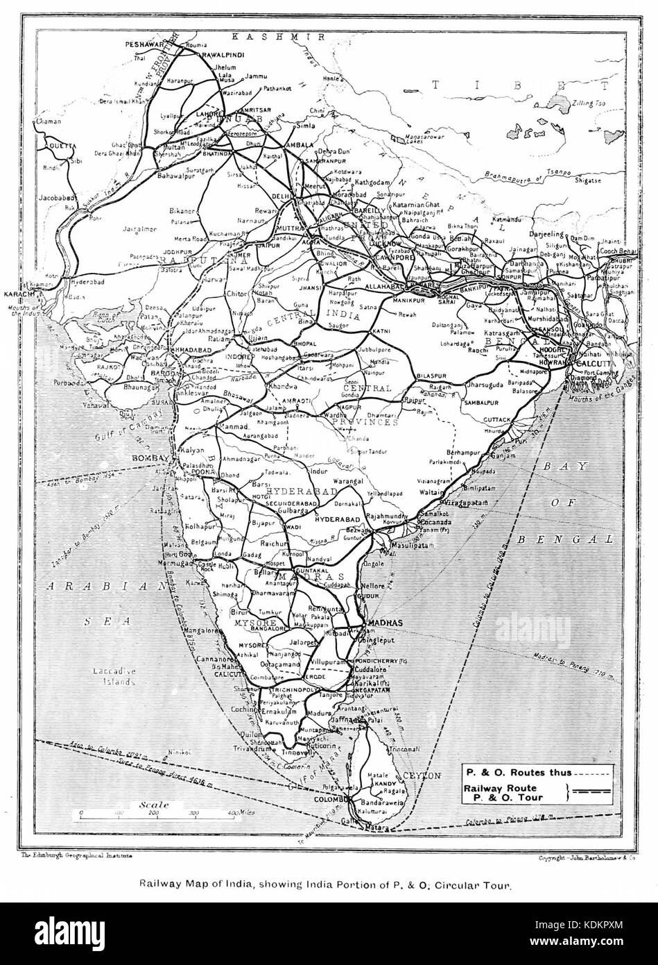 Railway map 1912 Stock Photo - Alamy