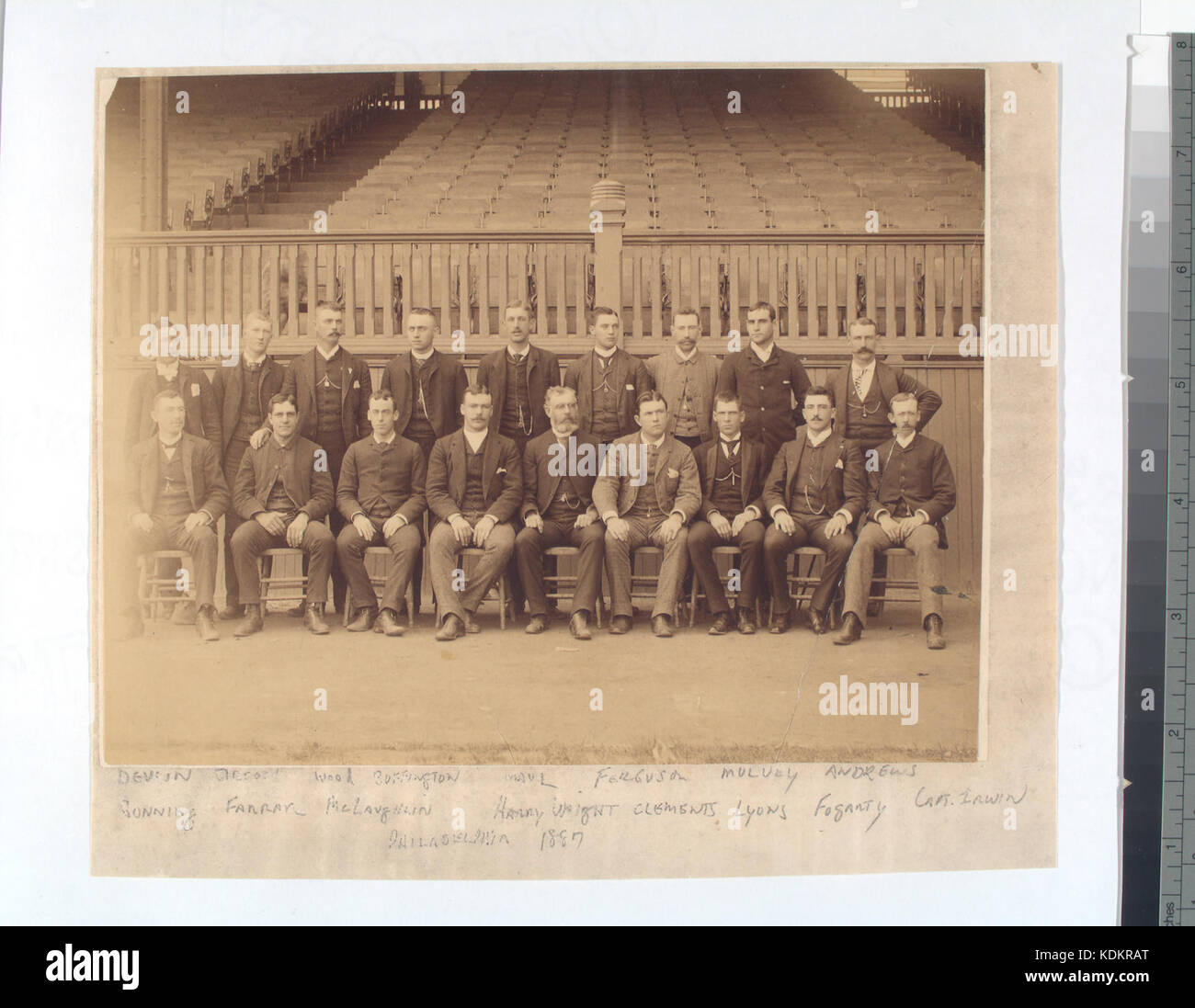 Philadelphia Baseball Club, 1887, Devlin, Gibson, Wood, Casey ...