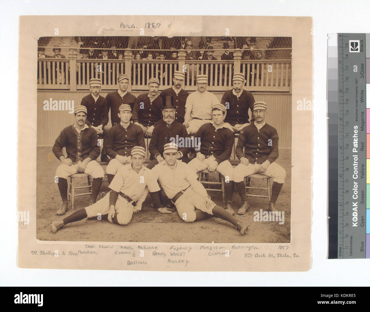 Philadelphia Baseball Club, 1887, Capt. Irwin, Maul, McGuire, Wood ...