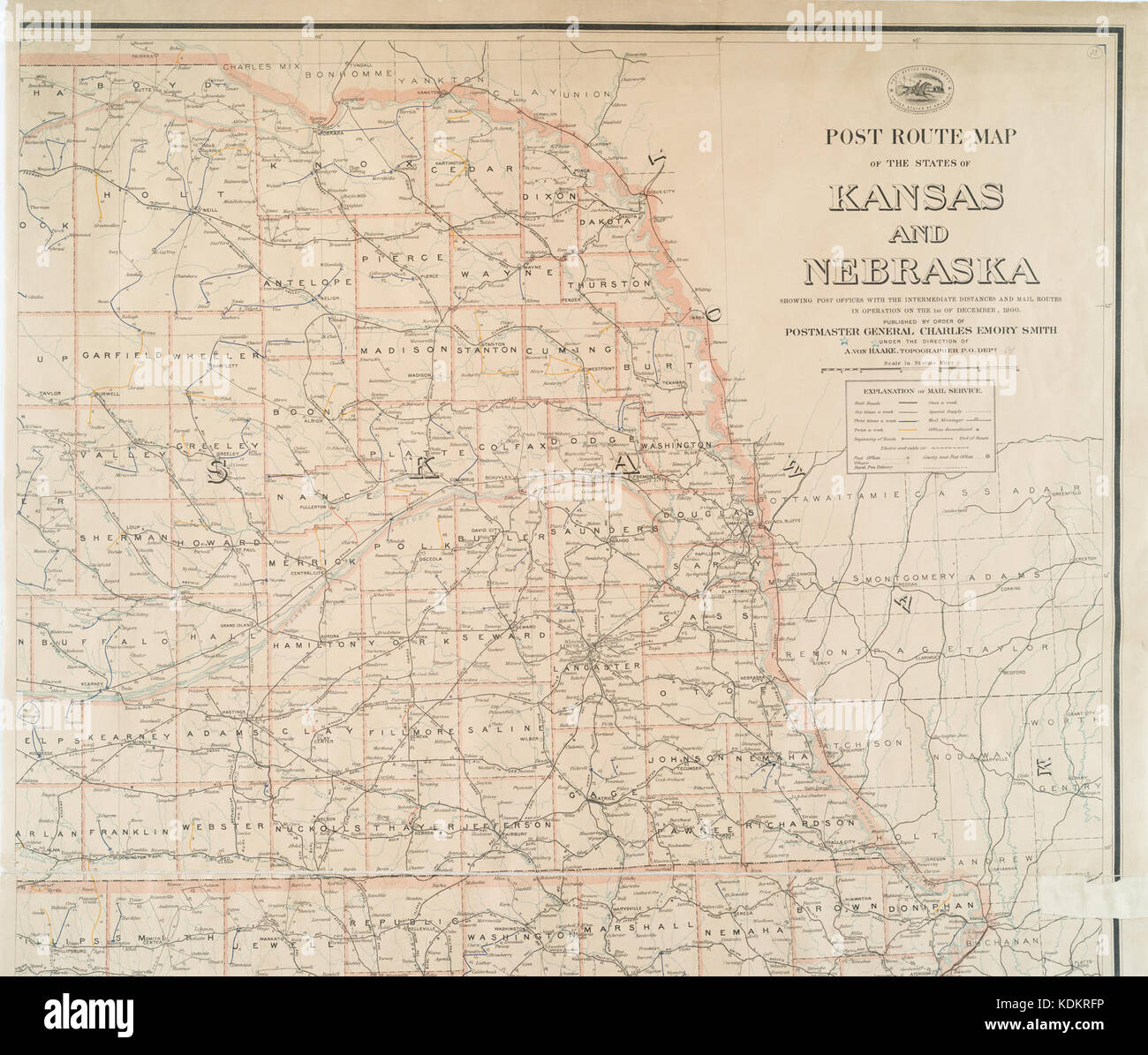 Map kansas 1900 hi-res stock photography and images - Alamy