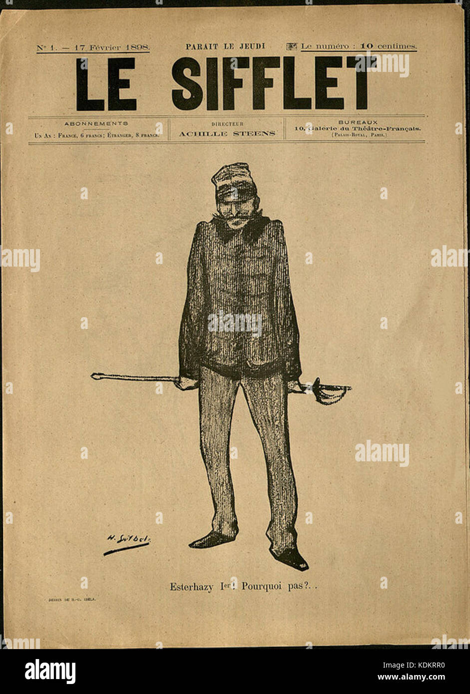 Le Sifflet, February 17, 1898 Stock Photo - Alamy