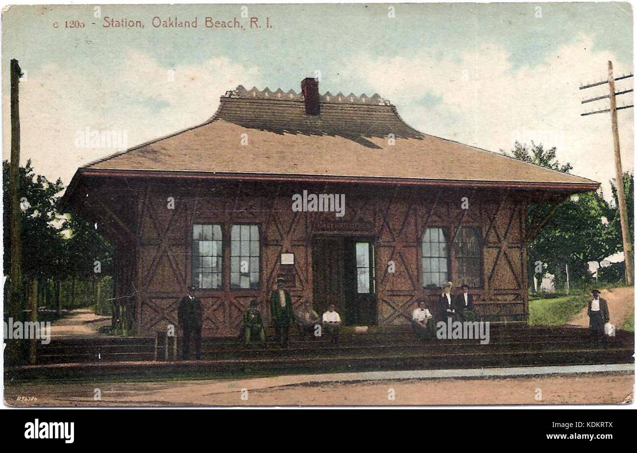 Oakland Beach station 1910 postcard Stock Photo - Alamy
