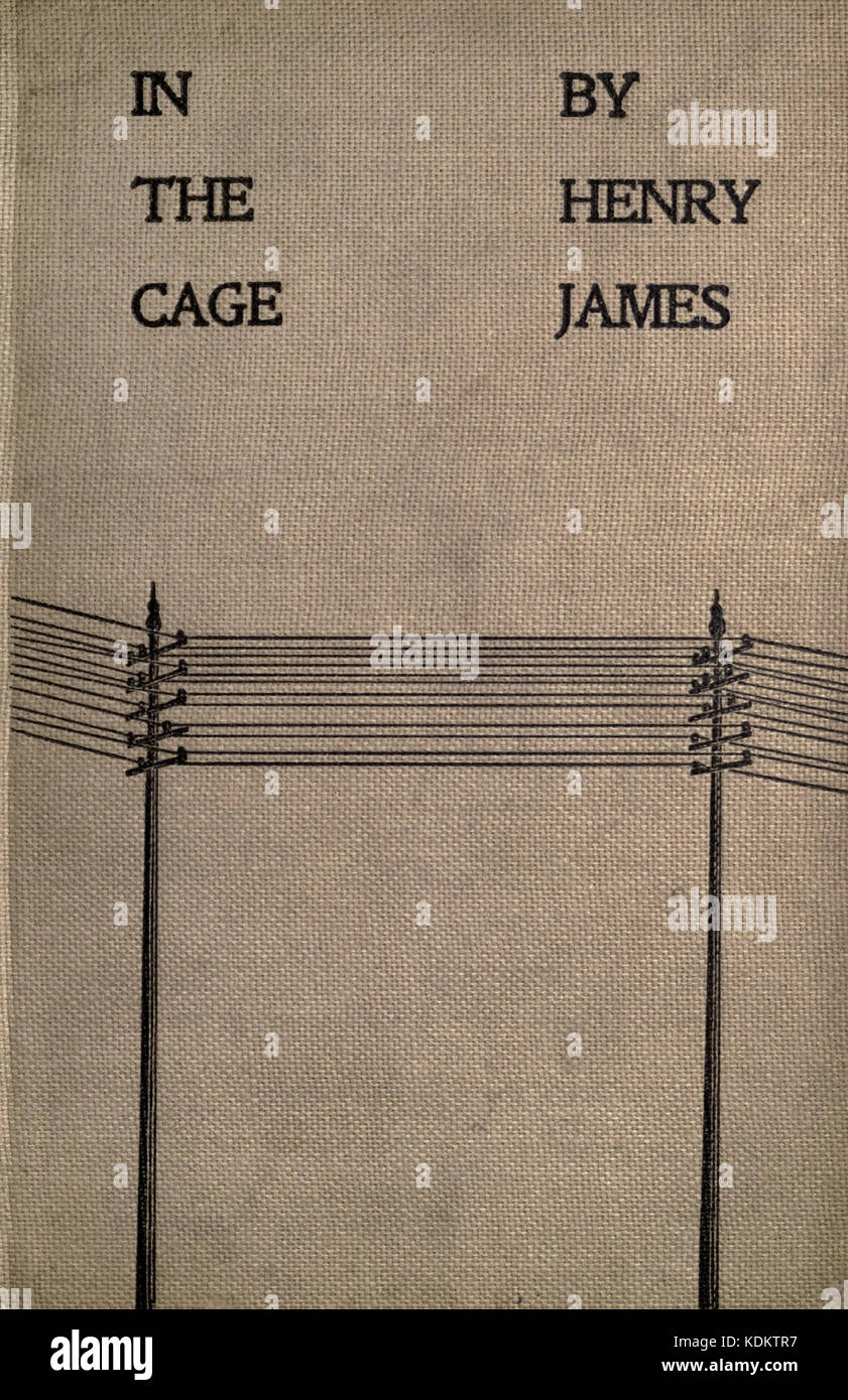 In The Cage (London, Duckworth, 1898) binding cover Stock Photo - Alamy