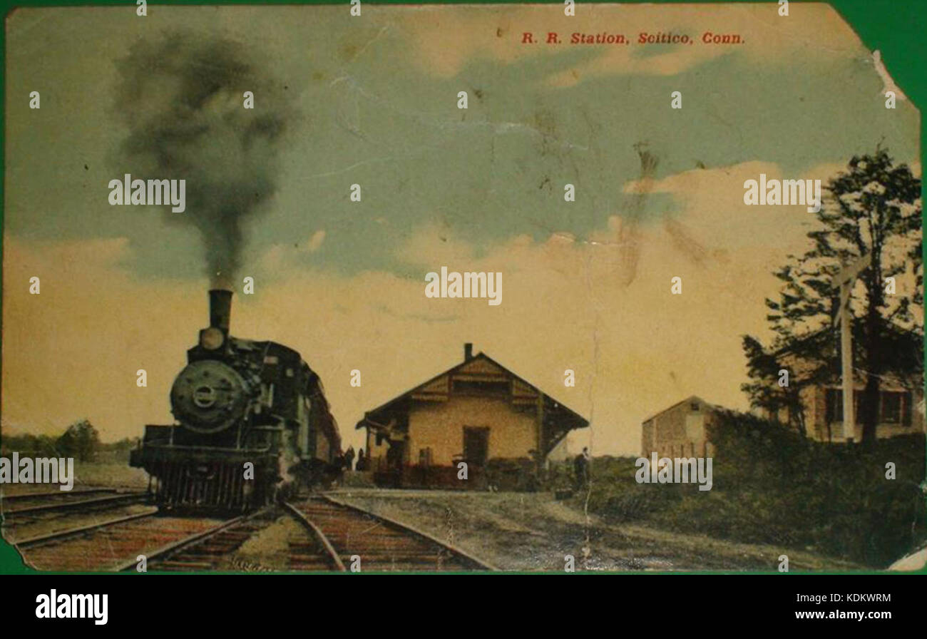 Scitico station 1910 postcard Stock Photo - Alamy